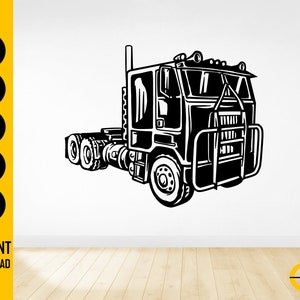 Cab Over Truck SVG | Truck Driver SVG | Trucker Vinyl Decal Graphics ...