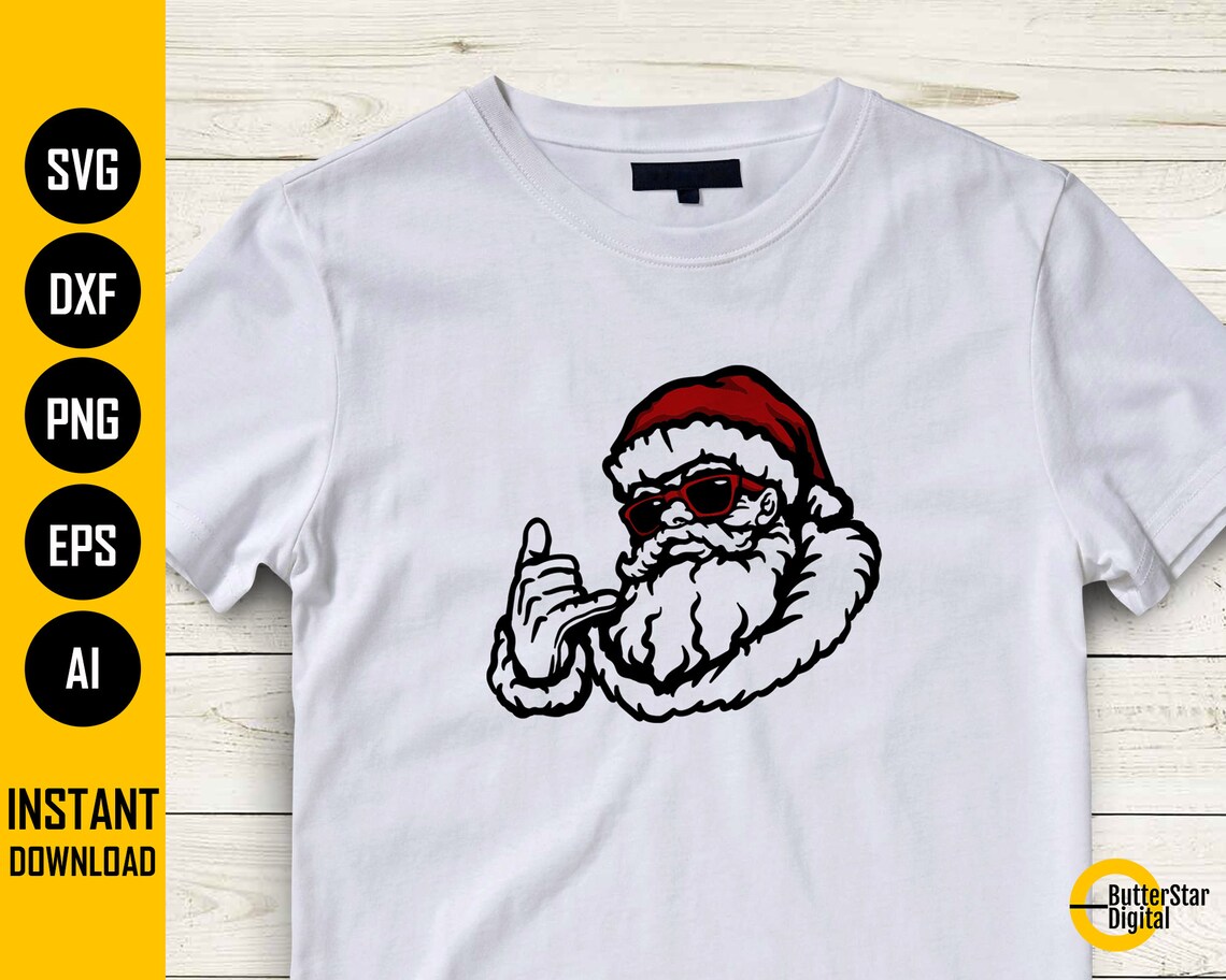 Cool Santa Claus SVG Christmas Sunglasses SVG Holiday Gift - Etsy