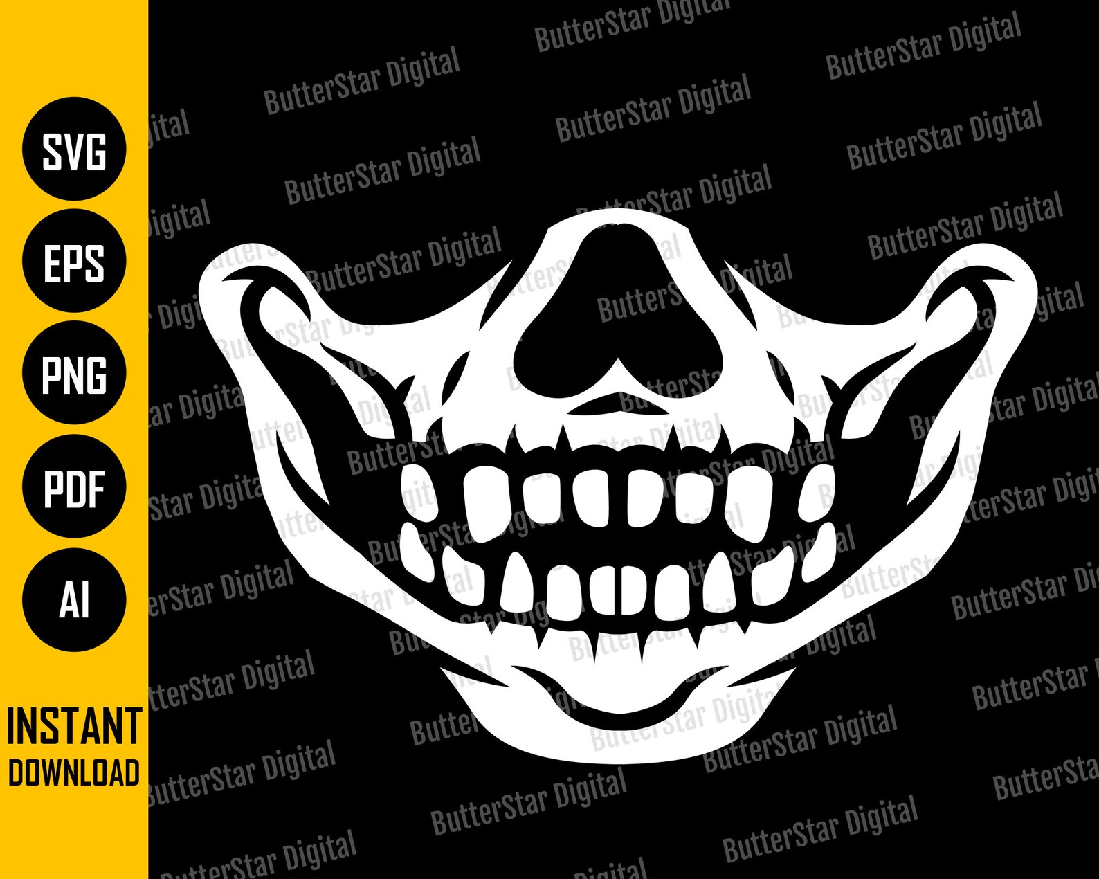 Smiling Skull Face Mask SVG Skeleton Mouth Facemask Bones | Etsy