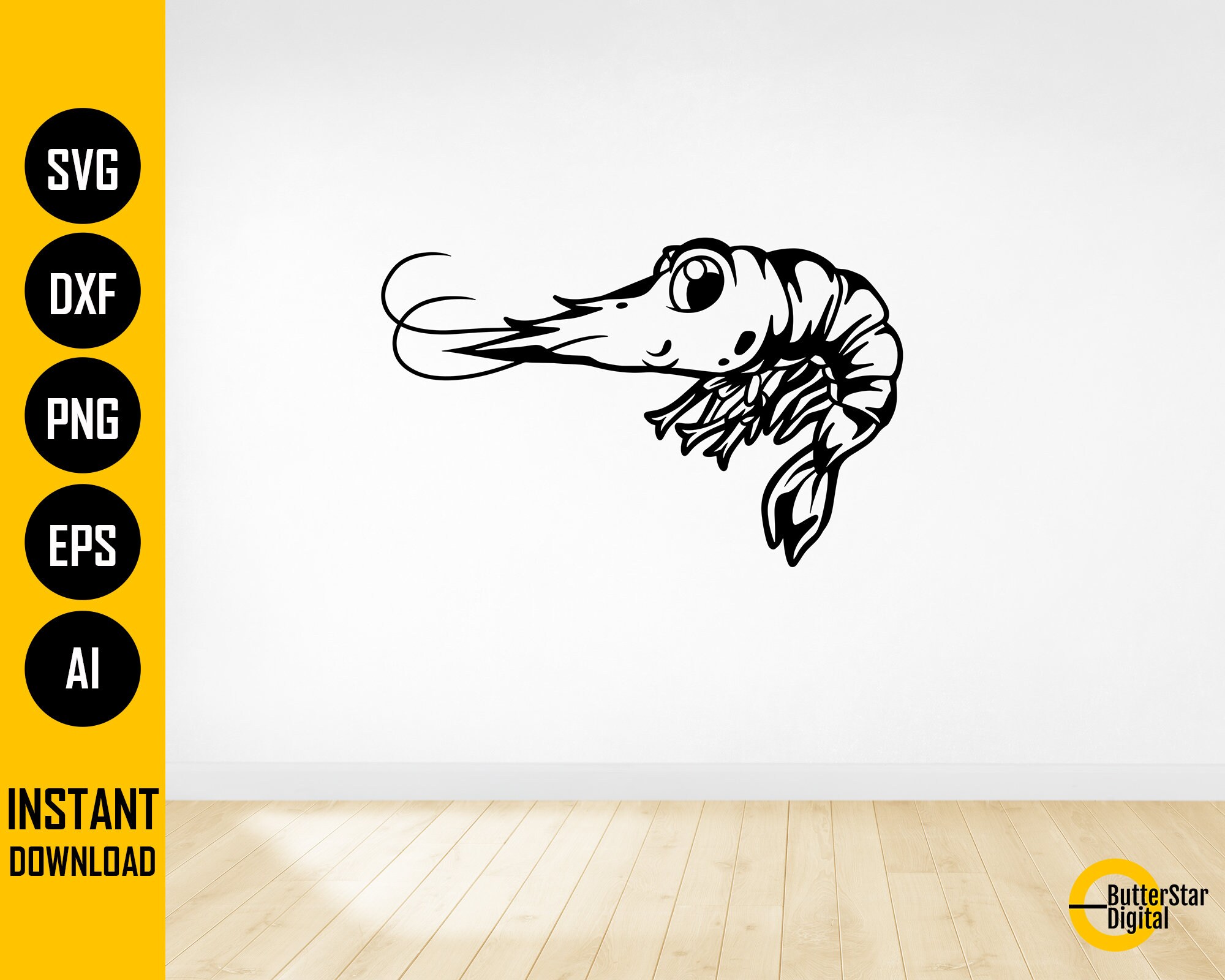 Cute Shrimp SVG | Crustacean SVG | Sea Animal T-shirt Design Image ...
