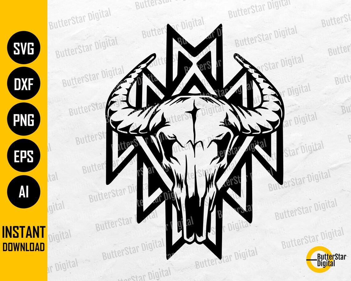 Aztec Cow Skull SVG Retro Western SVG Vintage Rodeo SVG - Etsy