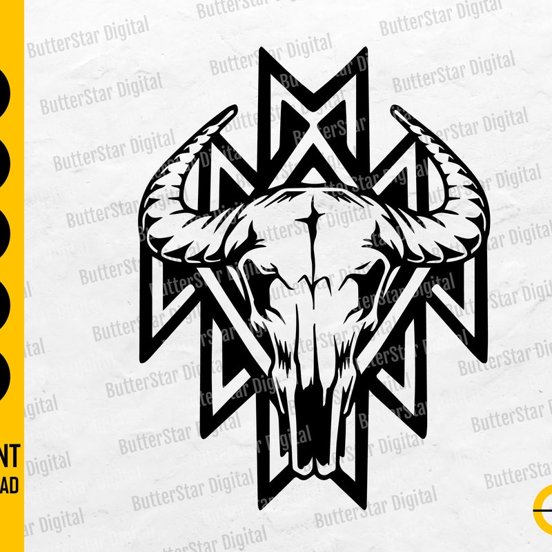 Cow Skull Aztec Svg - Etsy