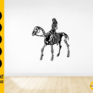 Female Skeleton Horse Rider SVG | Animal T-shirt Vinyl Graphics ...