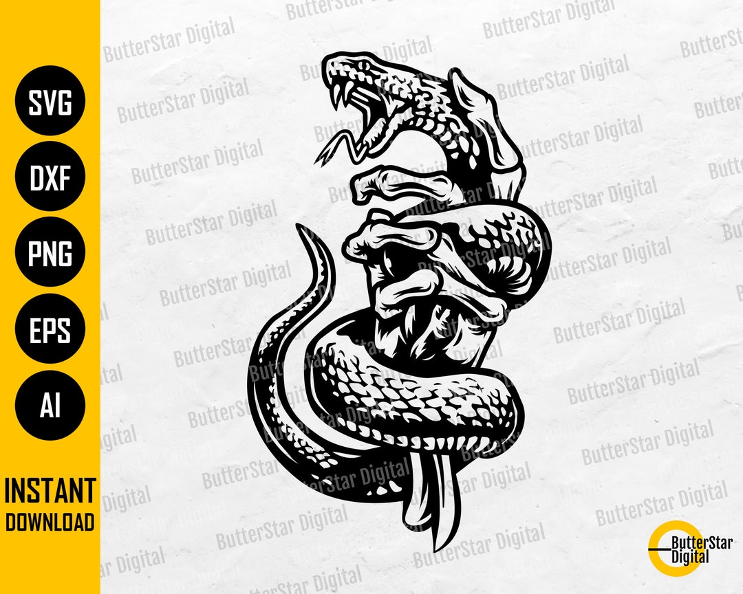Skeleton Hand With Snake SVG Skeleton SVG Gothic T-shirt Decal Graphic ...
