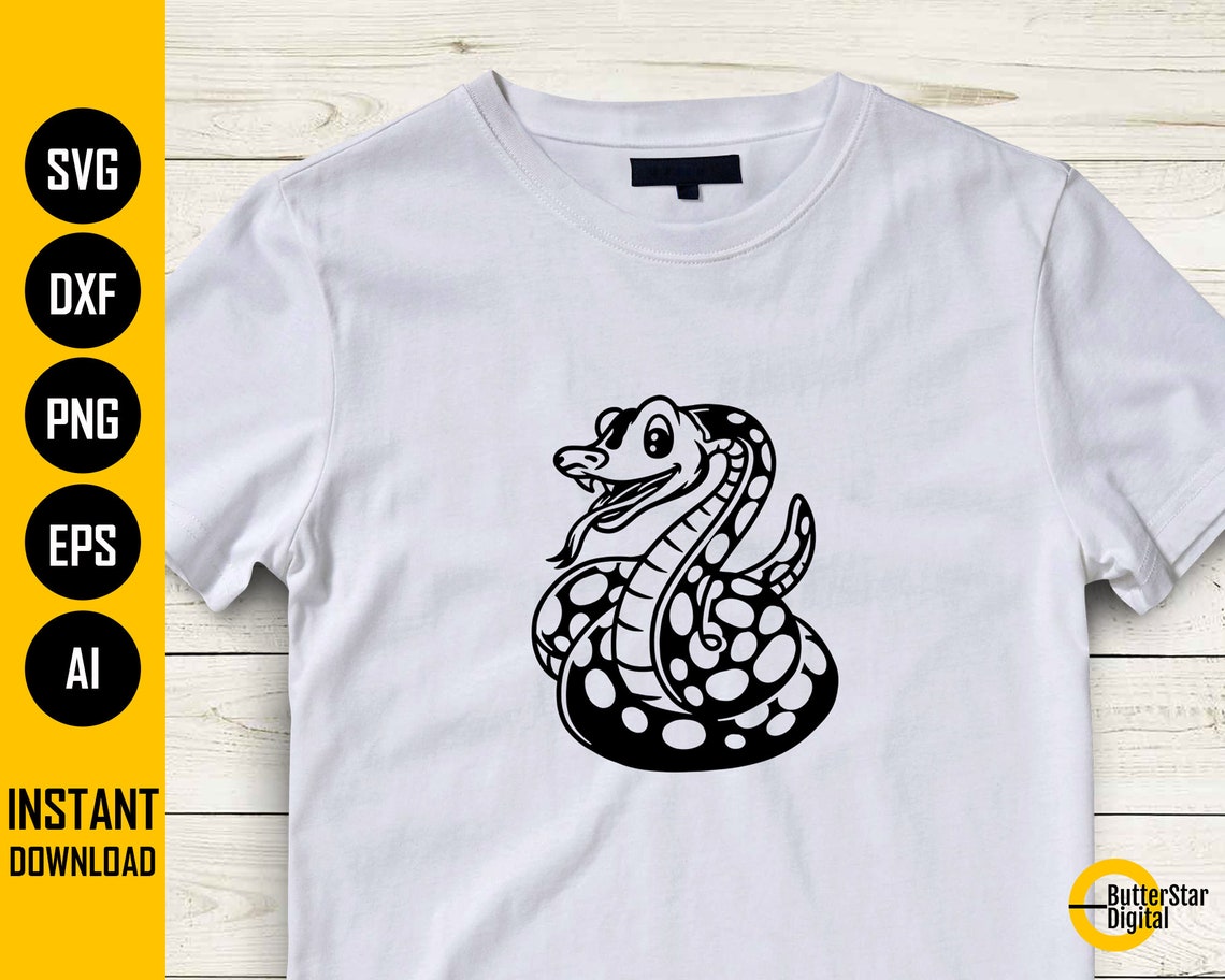 Cute Snake SVG Wild Animal Vinyl Stencil Graphics Cricut - Etsy