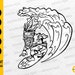 Tiki Man Surfing SVG | Tiki SVG | Surf Waves Fun Hawaiian Sea Ocean ...