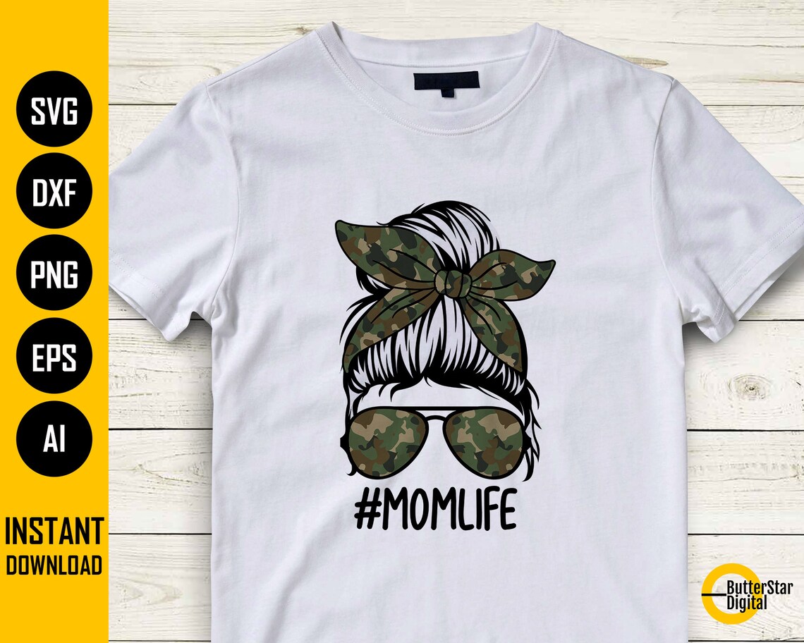 Mom Life Kid Life SVG Momlife SVG Mom Life Svg Camo Mom - Etsy