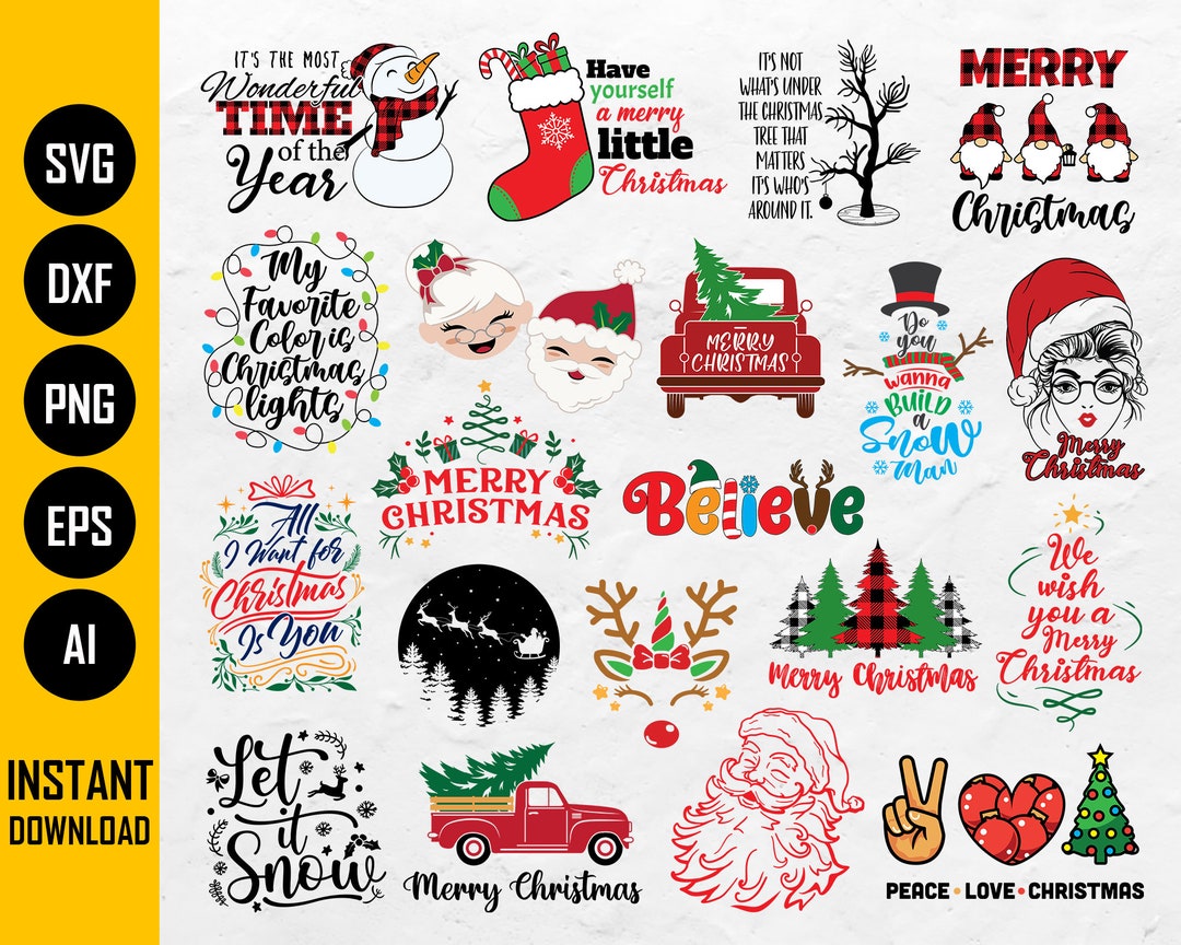 Christmas BUNDLE SVG | Cute Funny Xmas SVG | Winter 2023 | Christmas ...