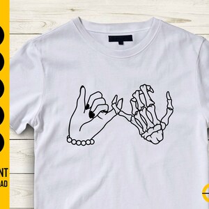 Skeleton Pinky Promise SVG | Women's Design SVG | Girl Hands SVG ...