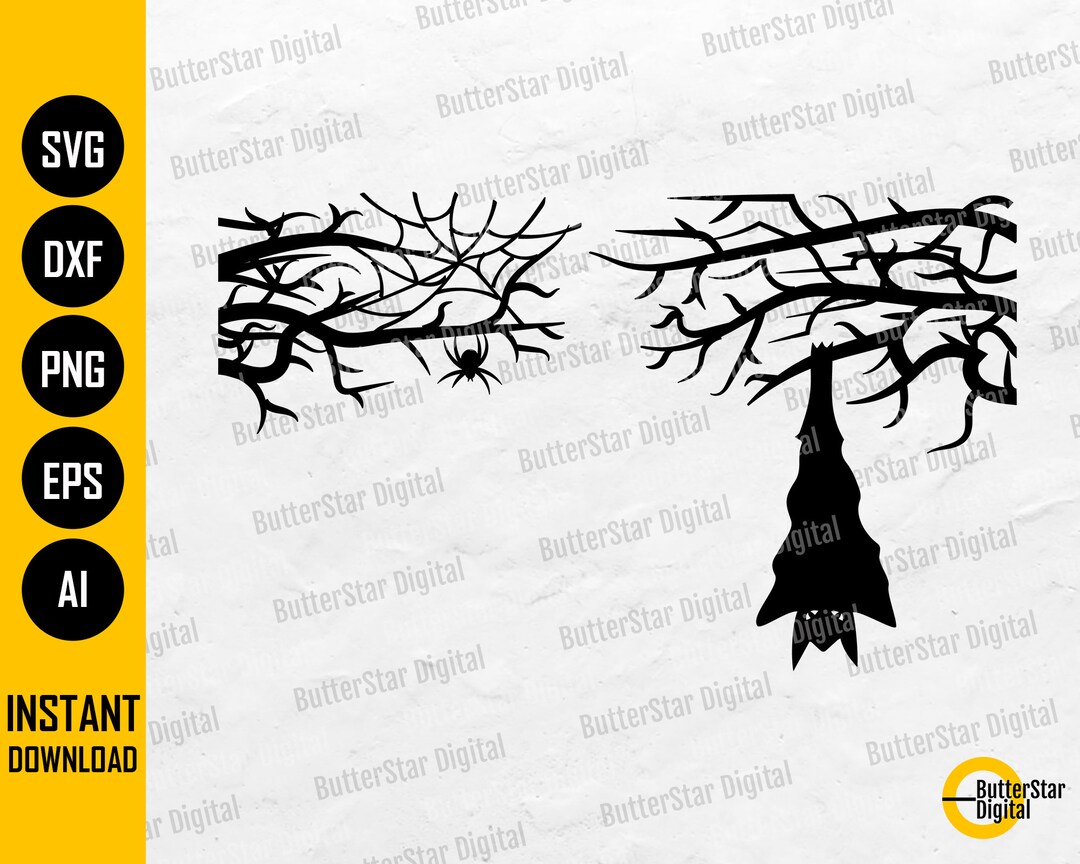 Hängende Fledermaus SVG | Gruselige SVG | Halloween Wanddeko Aufkleber ...