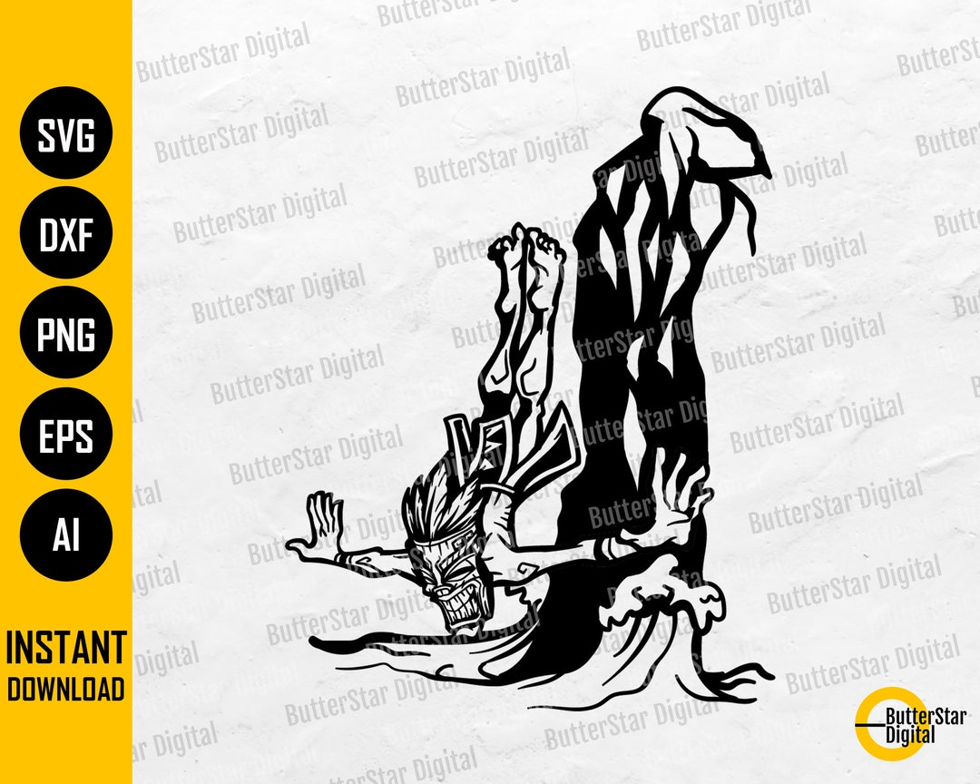 Tiki Man Cliff Diving SVG | Extreme Sports SVG | Hawaiian SVG | Cricut ...