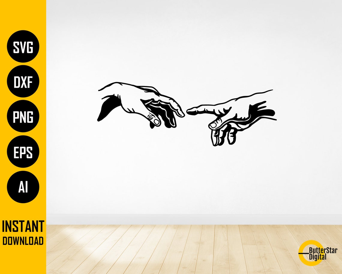 Hand of God SVG | Creation of Adam SVG | Religious Painting Decal T ...