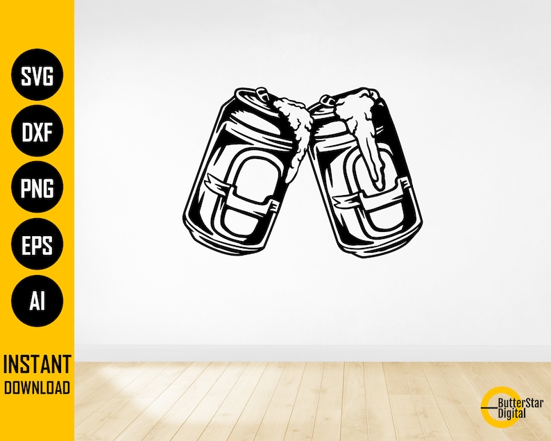 Beer Cans Cheers SVG | Party SVG | Celebrate Partying Drink Drunk Bar ...