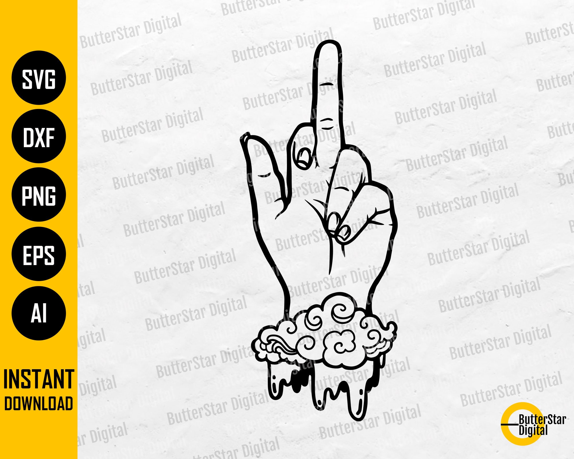 Floating Middle Finger SVG Middle Finger on Cloud SVG - Etsy Hong Kong