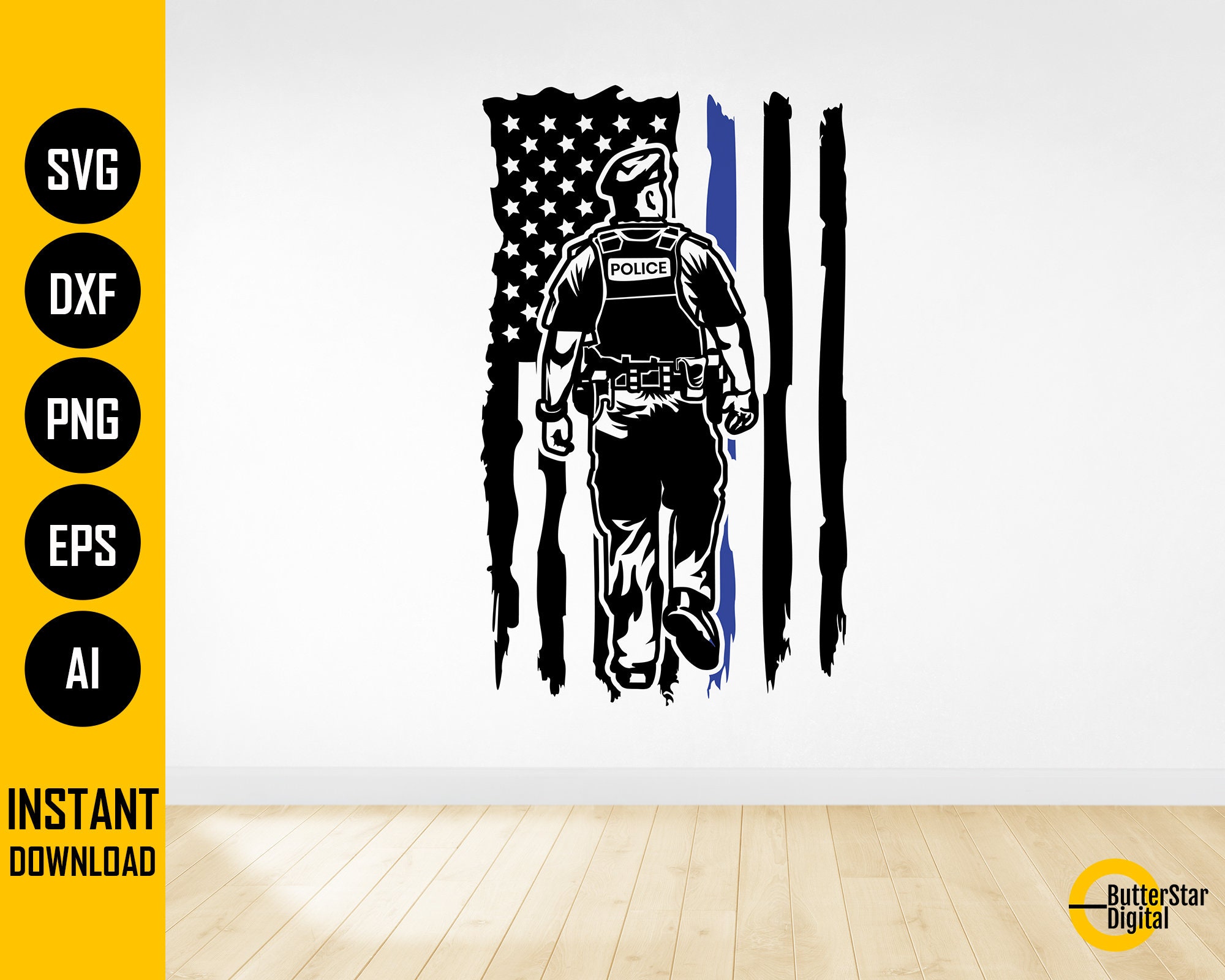 US Police Officer SVG | American Cop Svg | USA Emergency Patrol Vehicle ...