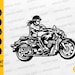 Biker Girl SVG Woman Riding Motorcycle SVG Motorbike Bike Road Ride ...