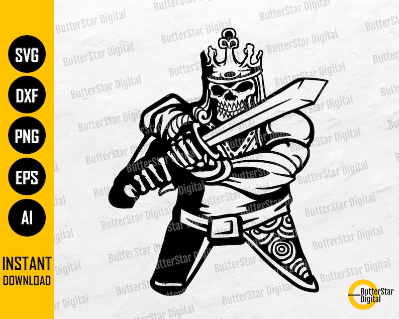 Skeleton King SVG | Kingdom SVG | Knight SVG | Gothic Decal T-shirt ...