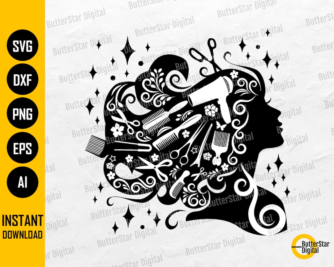 Hair Salon SVG | Hairstyle SVG | Beauty Woman SVG | Beautiful Girl Svg ...