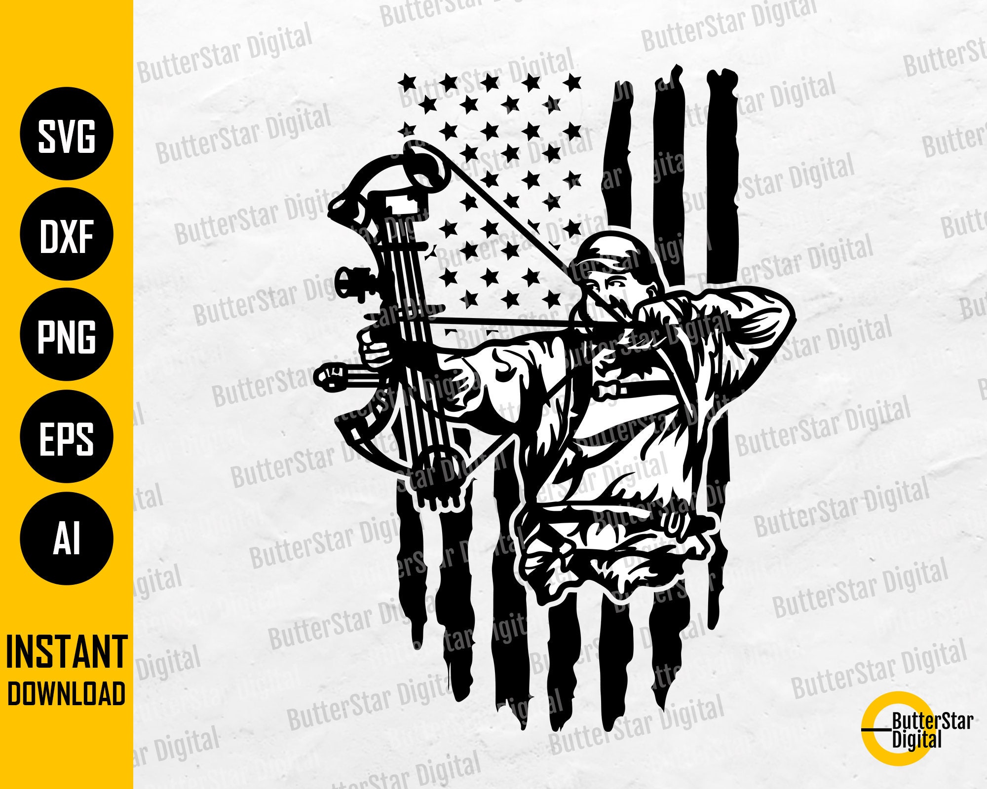 US Bowhunter SVG Bow Hunting SVG Bow Hunter Shirt Decal - Etsy