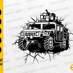 Smashing Humvee SVG Army SVG Infantry Attack Guns Battle War Vehicle ...