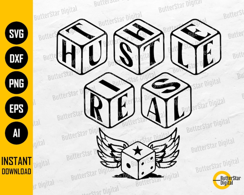The Hustle is Real SVG | Grind Work CEO Boss Rich Money Cash Hustling ...