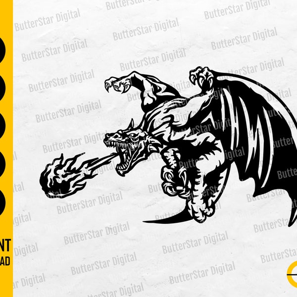 Fire Dragon Svg - Etsy