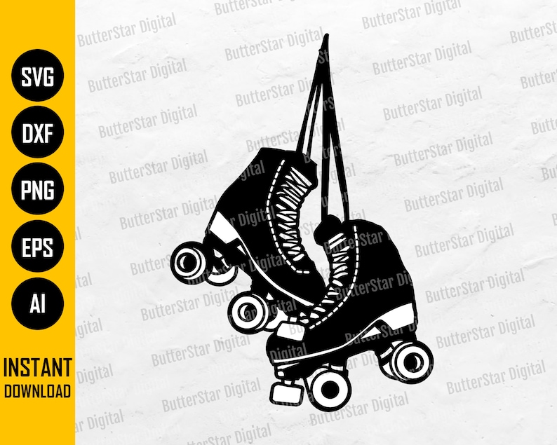 Hanging Roller Skates SVG Roller Skating SVG Wall Art Decor - Etsy