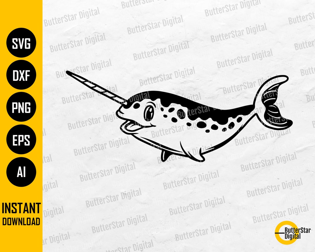 Cute Narwhal SVG | Swim Swimming Water Summer Island Dive Sea Ocean ...