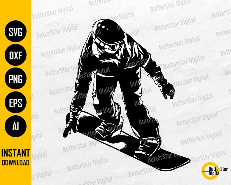 Snowboarder SVG Winter SVG Snowboarding T-shirt Decal Gift - Etsy