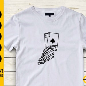 Skeleton Hand With Pocket Aces SVG | Playing Cards Decal T-shirt Tattoo ...