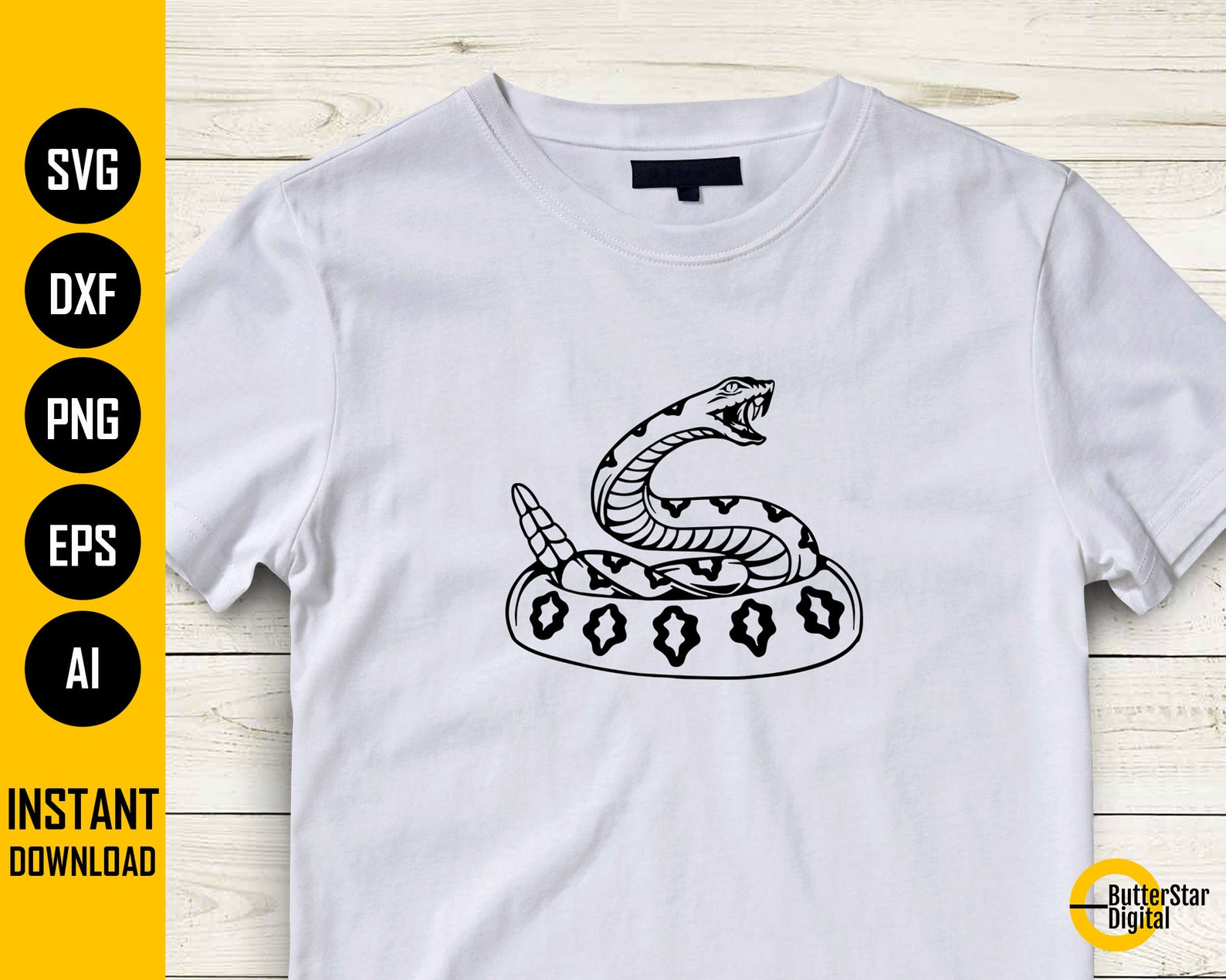 Rattlesnake SVG | Snake SVG | Fangs Venomous Venom Slither Hiss Rattler ...