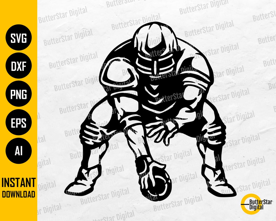 Football Play SVG | Kickoff SVG | Offense Center Snap Hike Pass Throw ...