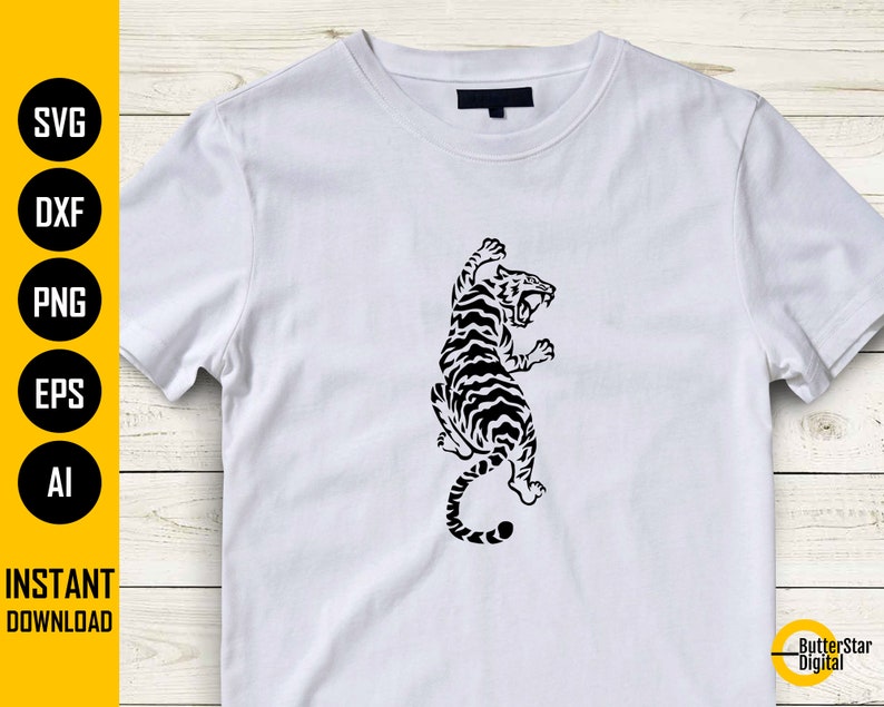 Full Body Tiger SVG Tigress SVG Animal Vinyl Decal Wall | Etsy