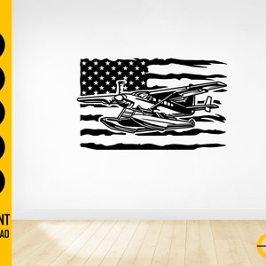 US Seaplane Svg | USA Sea Airplane Svg | Island Travel Decal T-shirt ...