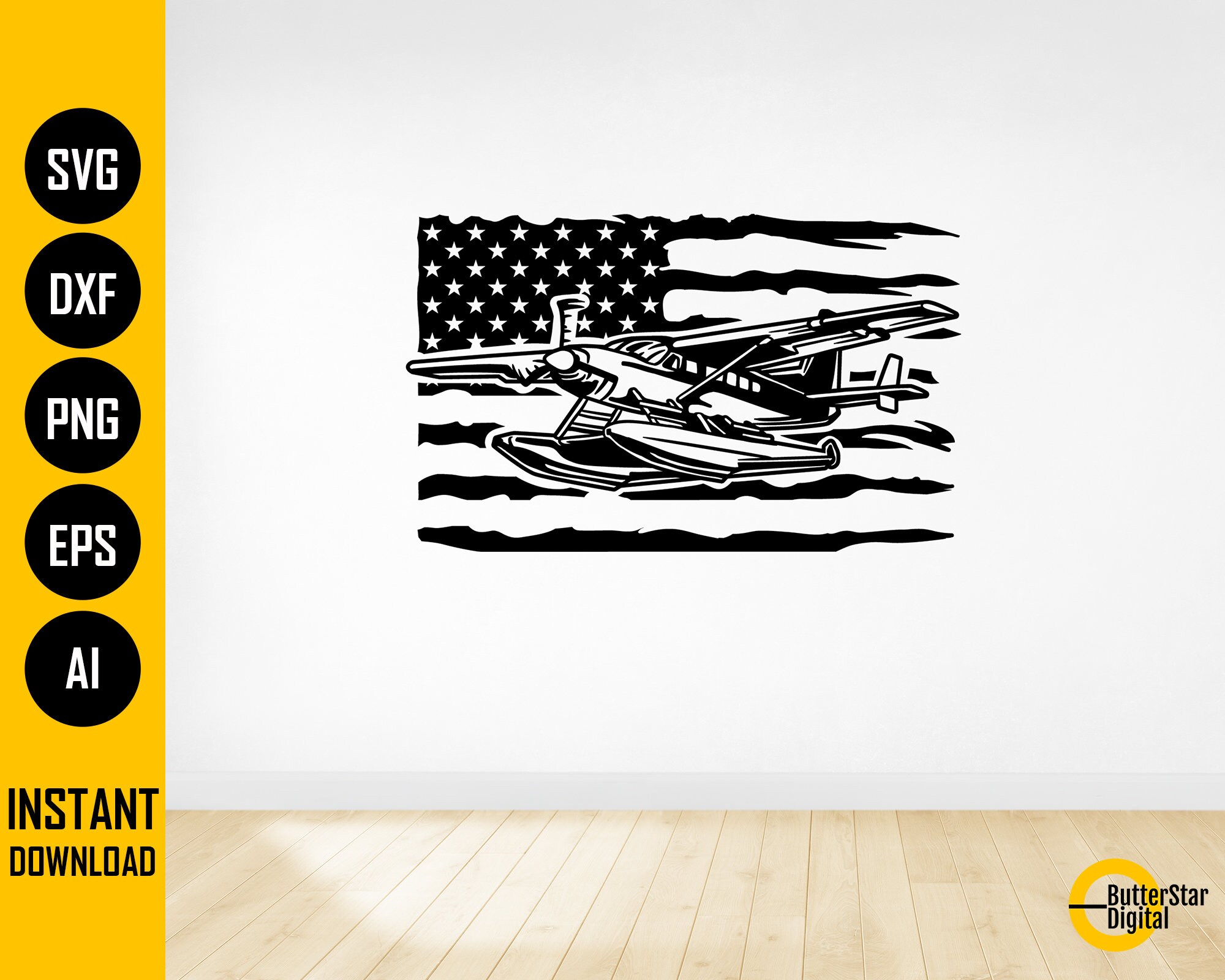 US Seaplane Svg | USA Sea Airplane Svg | Island Travel Decal T-shirt ...