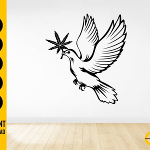 Cannabis Bird SVG Marijuana SVG Weed SVG 420 Pot Hemp Ganja Dope Hash ...