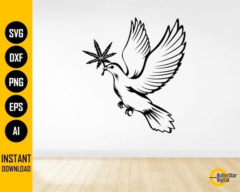 Cannabis Bird SVG Marijuana SVG Weed SVG 420 Pot Hemp - Etsy