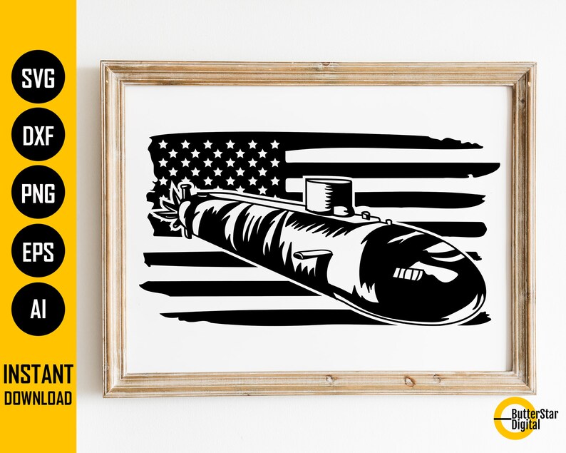 US Submarine SVG | United States Navy SVG | Warship Decal Graphics ...