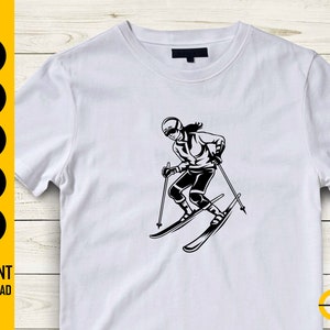Woman Skiing SVG | Girl Skier SVG | Ski Vinyl Stencil Graphics | Cricut ...