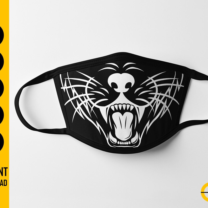 Black Panther Face Mask - Etsy