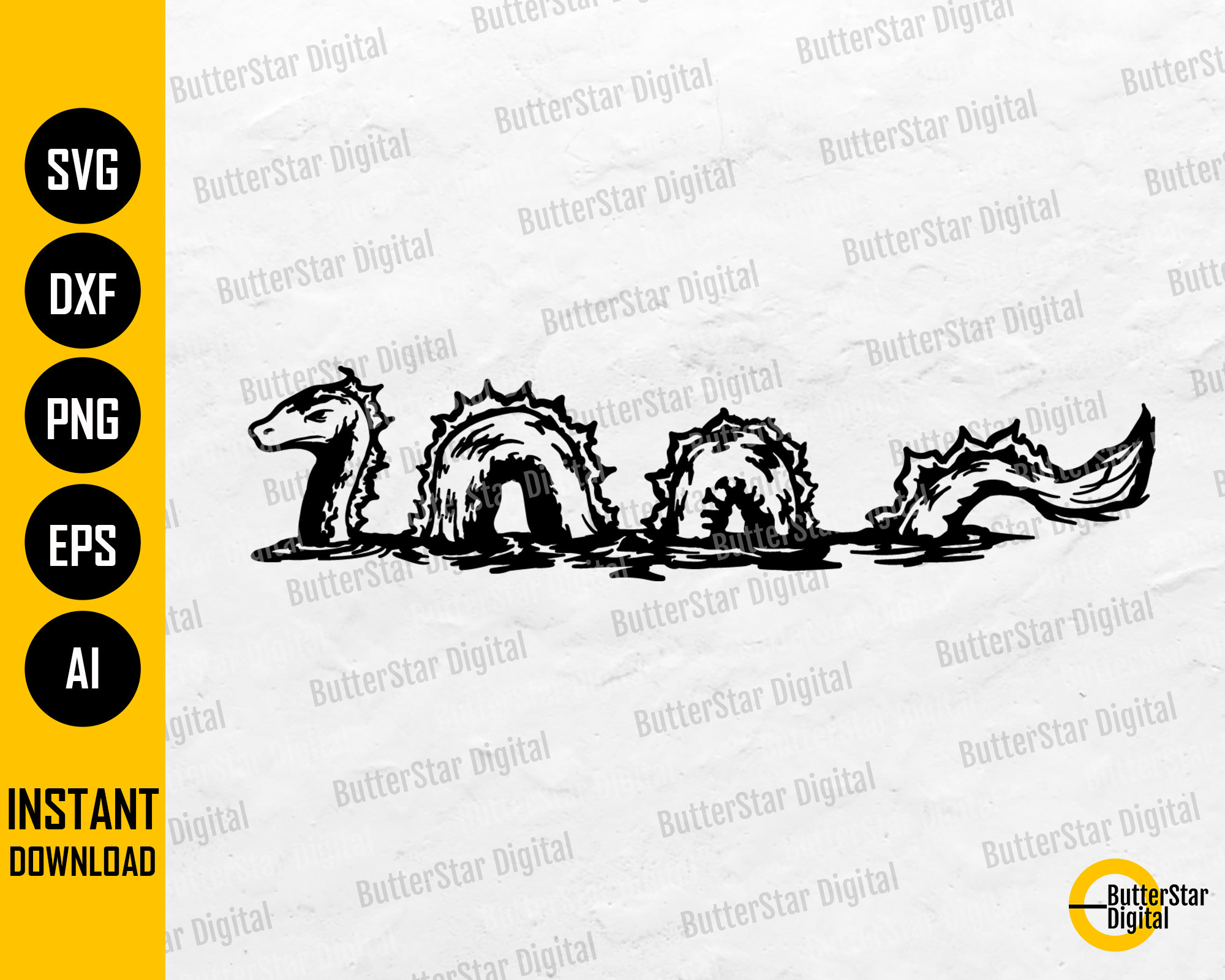 Loch Ness SVG Nessie SVG Sea Water Lake Monster Wall Art - Etsy UK