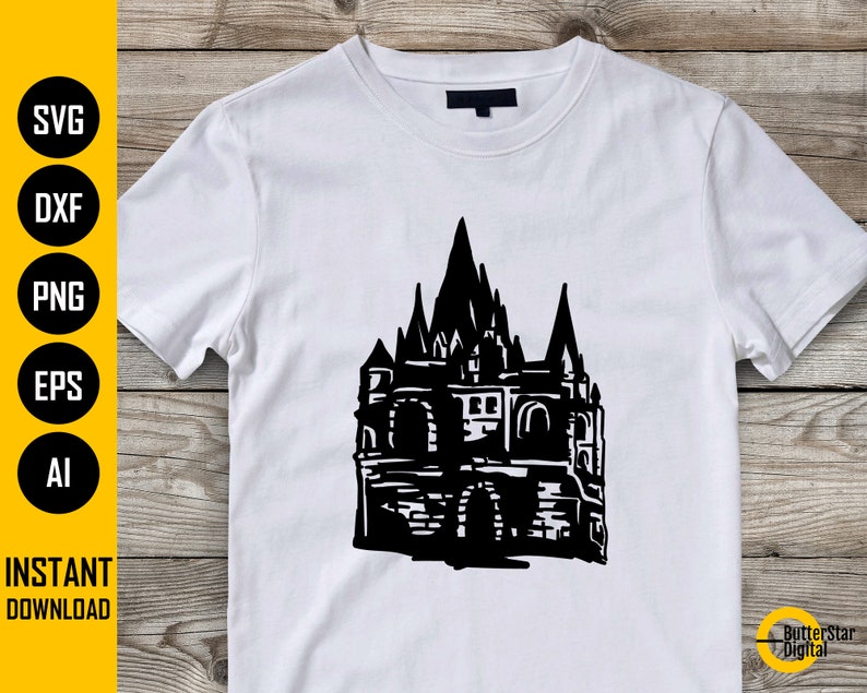Scary Castle SVG Haunted House SVG Halloween Home | Etsy
