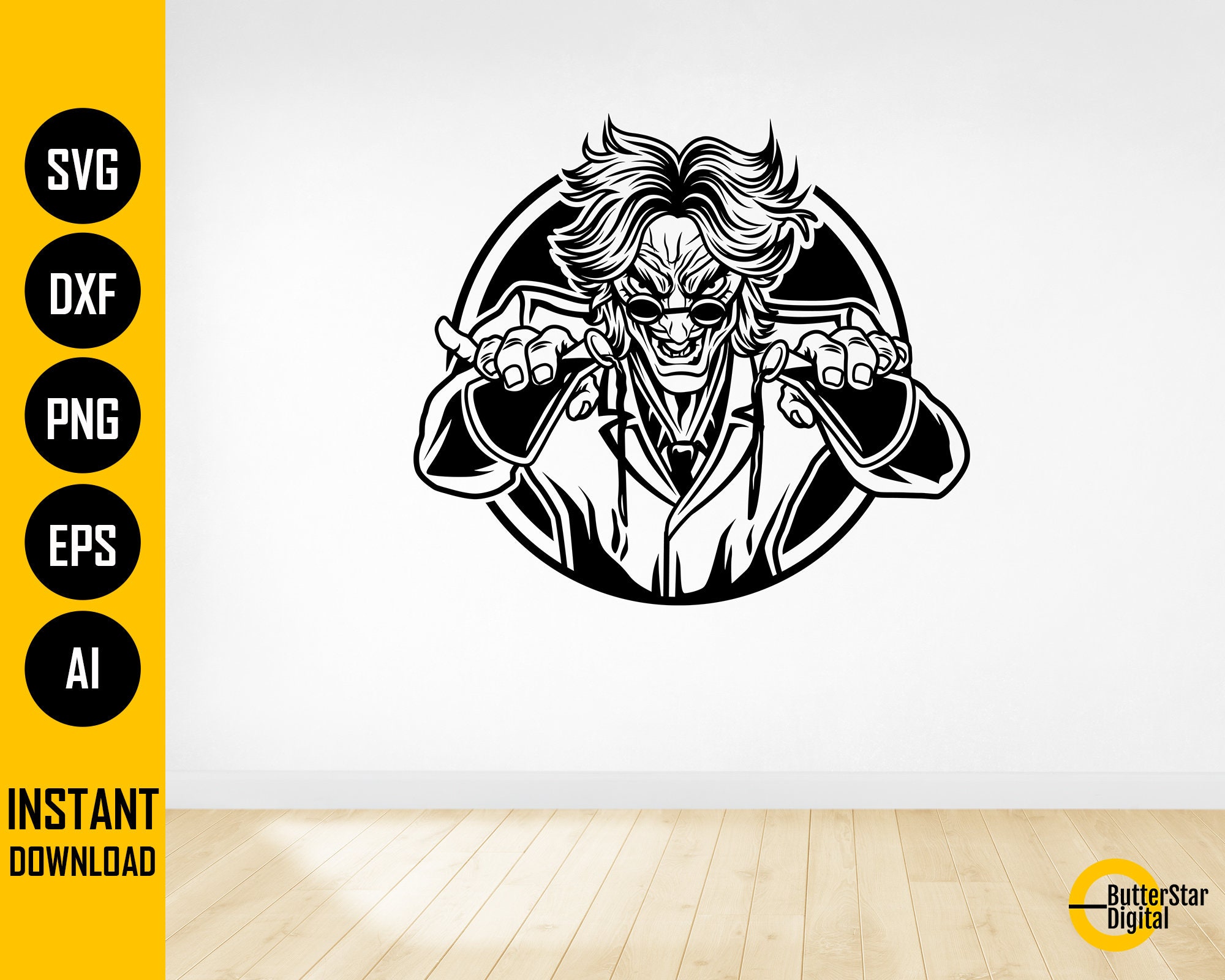 Mad Scientist SVG Evil Genius SVG Science T-shirt Decal - Etsy Canada