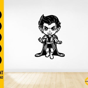 Cute Vampire SVG | Fun Kids Halloween T-shirt Decal Sticker Graphics ...