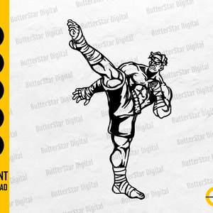 Fighter Kick SVG | Kicking SVG | Strike Punch Box Grappling Fight ...