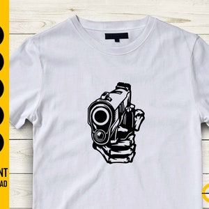 Skeleton Gunpoint SVG Pistol SVG Handgun SVG Gun Svg Weapon Firearm ...