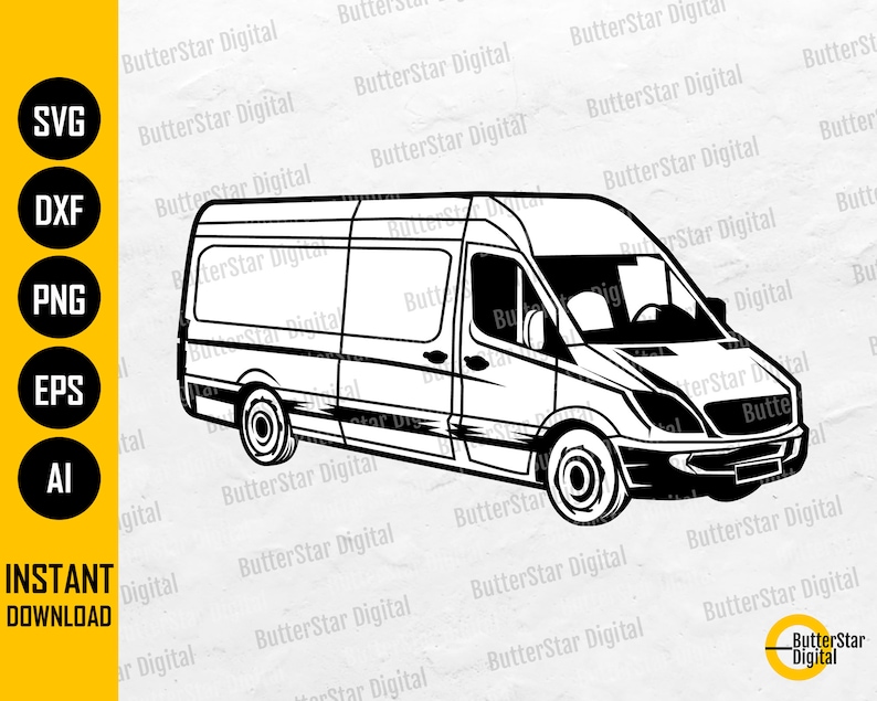 Cargo Delivery Van SVG Moving Vehicle SVG Shipping Decal | Etsy