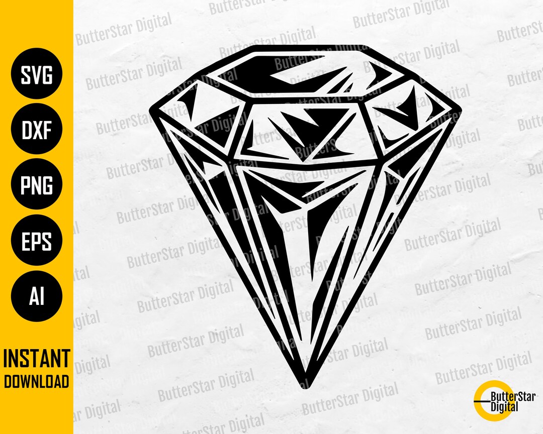 Diamond SVG | Crystal SVG | Gemstone Decal T-shirt Sticker Graphics ...