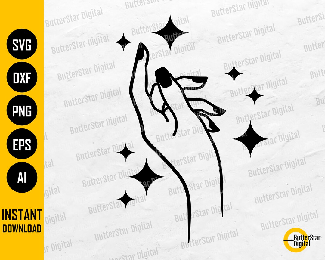 Pretty Hand SVG | Cute Nails SVG | Fingernails SVG | Cricut Silhouette ...