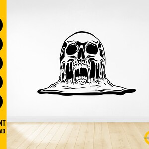 Melting Skull SVG | Skeleton SVG | Gothic Decal T-shirt Sticker ...